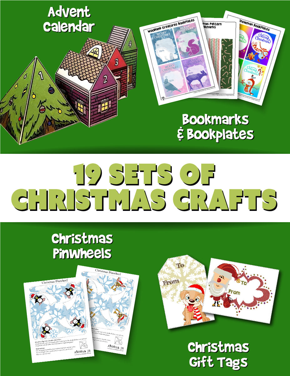 Printable Christmas Crafts PDF Bundle - 19 Instant Kids Crafts – PDF ...